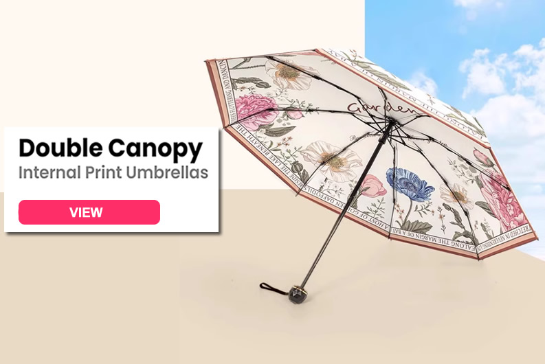 The double-layer print umbrella is very unique and attracts more attention